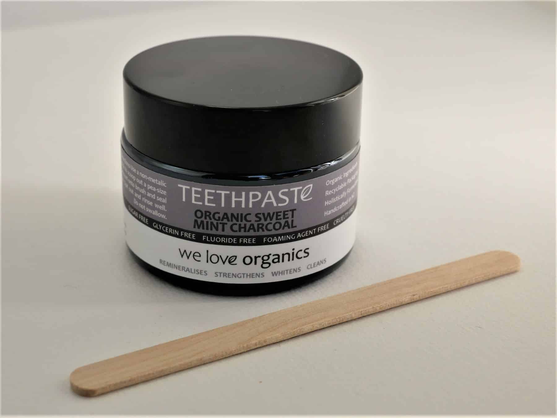 Organic Sweet Mint Charcoal Teethpaste (Toothpaste) Glass Jar- We Love ...