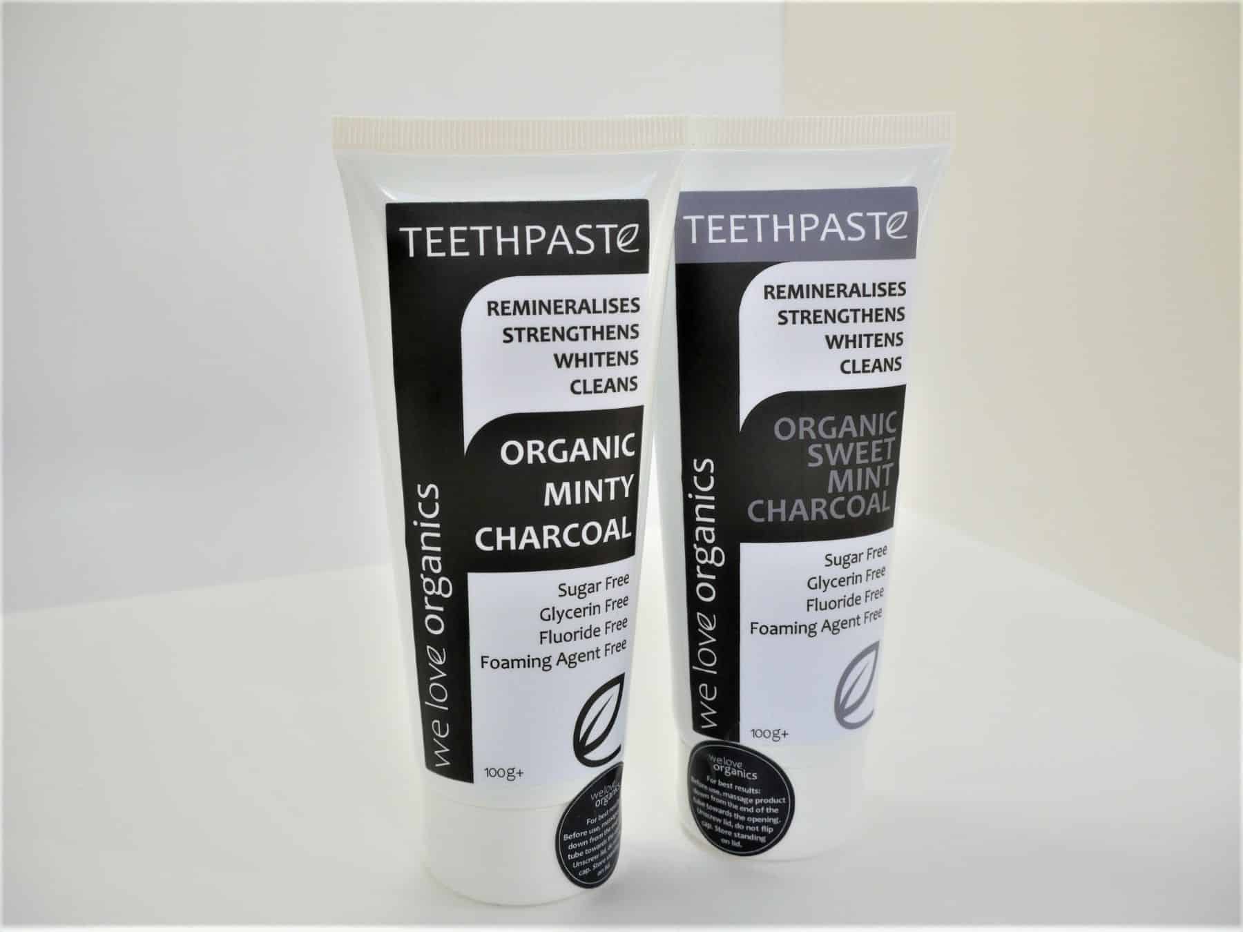 Organic Minty Charcoal Teethpaste (Toothpaste) Recyclable Tube - We ...