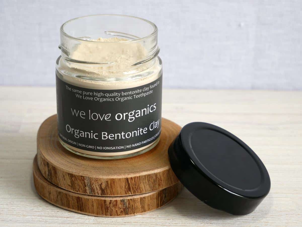Organic Bentonite Clay Glass Jar - We Love Organics