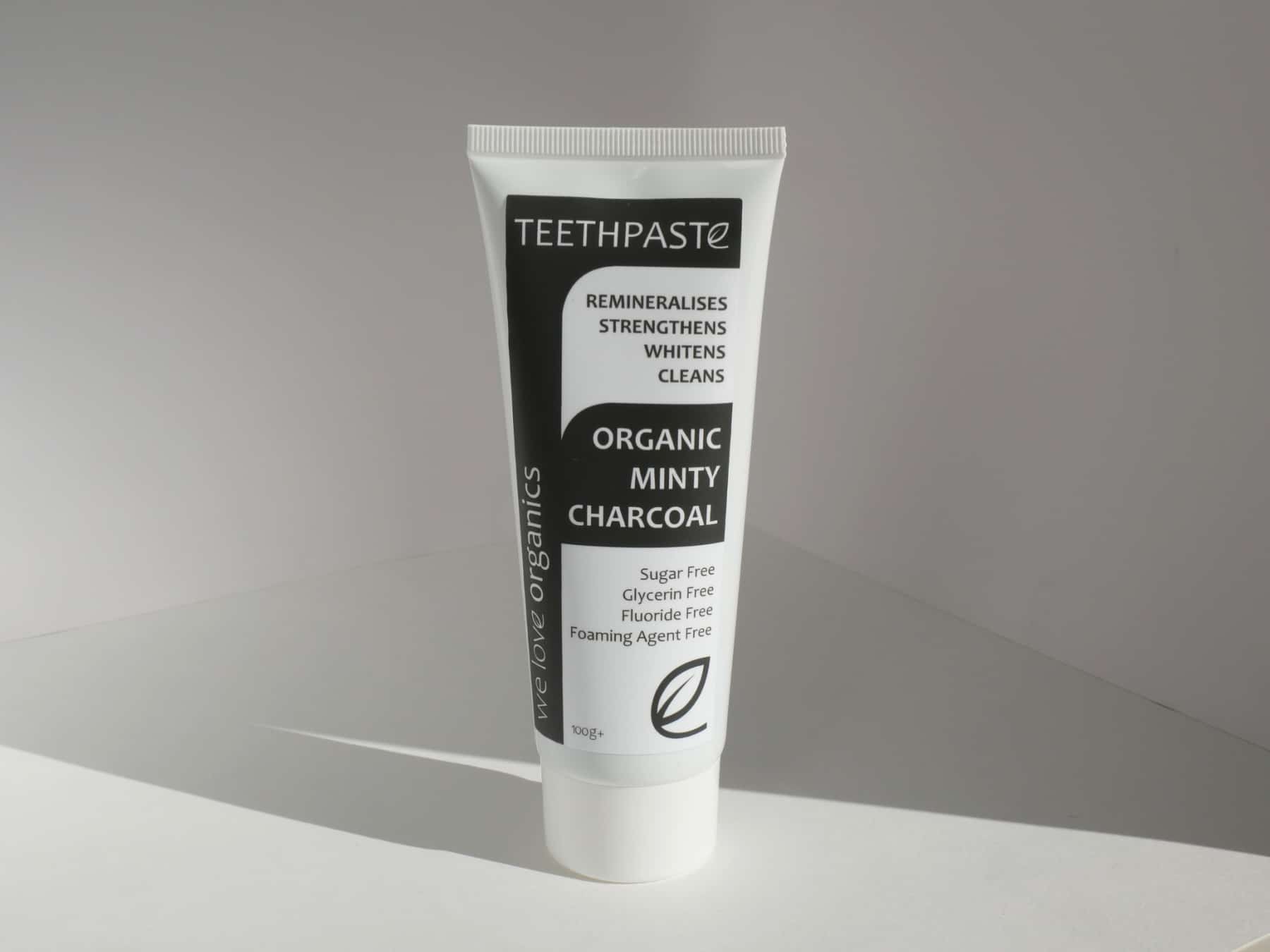 Organic Minty Charcoal Teethpaste (Toothpaste) Recyclable Tube - We ...
